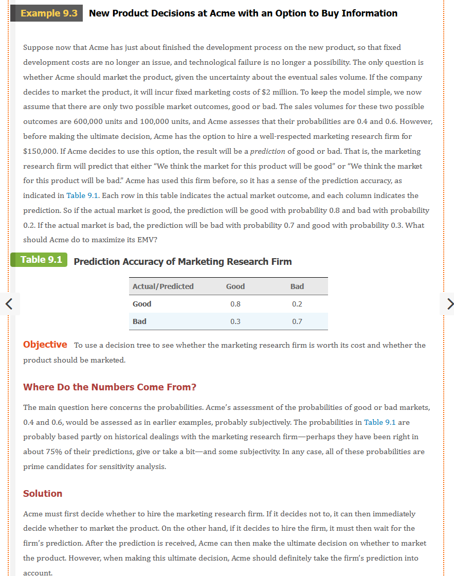 Solved The model in Example 9.3 ﻿has only two market | Chegg.com