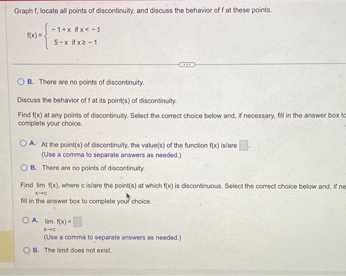 Solved Graph f, locate all points of discontinuity, and | Chegg.com