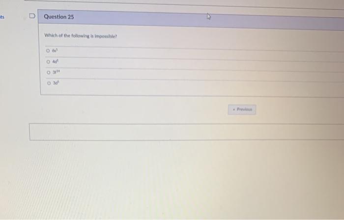 Solved ats Question 25 Which of the following is impossible? | Chegg.com