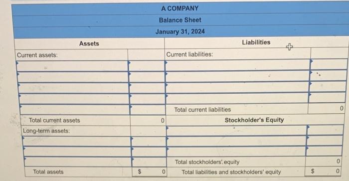 Solved On January 1,2024 , the general ledger of a company | Chegg.com