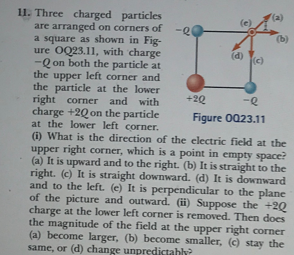 Solved Three charged particles are arranged on corners of a | Chegg.com