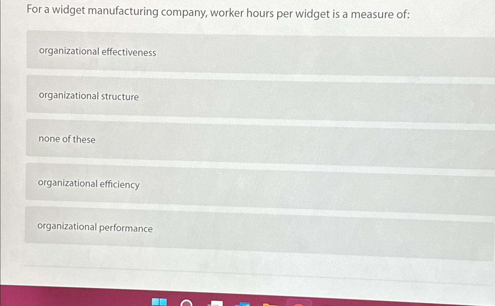 Solved For a widget manufacturing company, worker hours per | Chegg.com