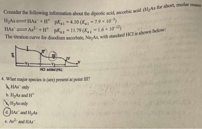 Solved Consider The Following Information About The Diprotic 