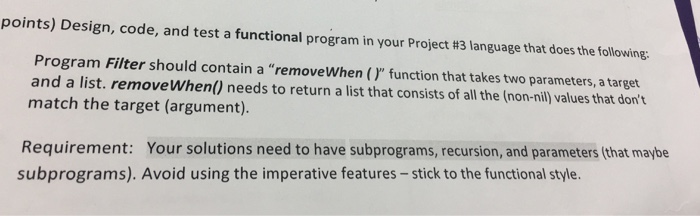 Solved Design , code and test a functional program in HASKEL | Chegg.com