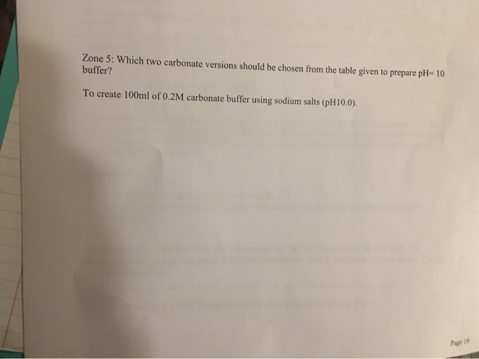 Solved Experiment 3: Preparation of Buffers Prelab Questions | Chegg.com
