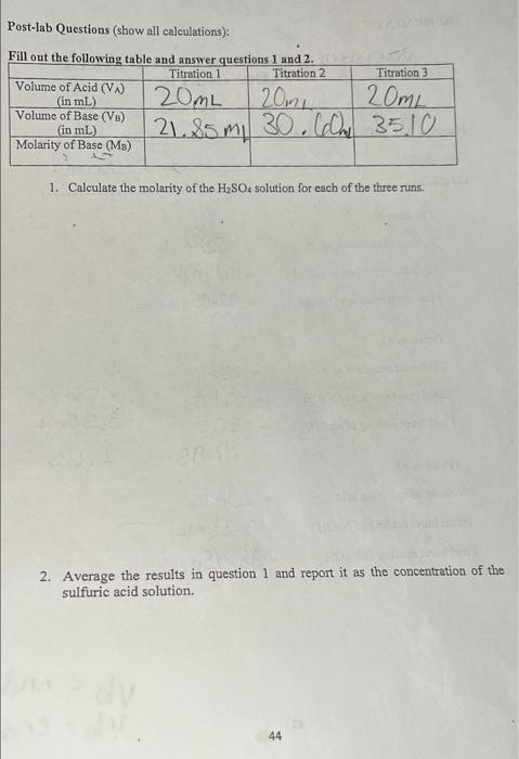 Solved EXPERIMENT: 7 ANALYSIS OF UNKNOWN ACIDS BY ACID/BASE | Chegg.com