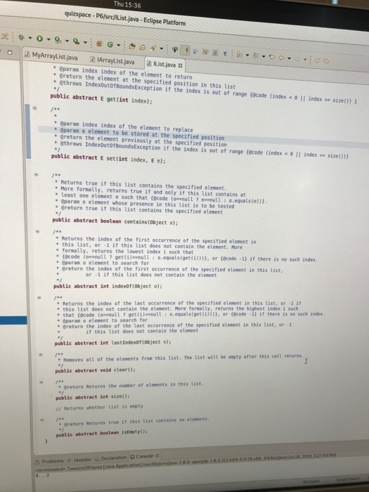 Solved MyArrayList.java 22 public class MyArrayList | Chegg.com