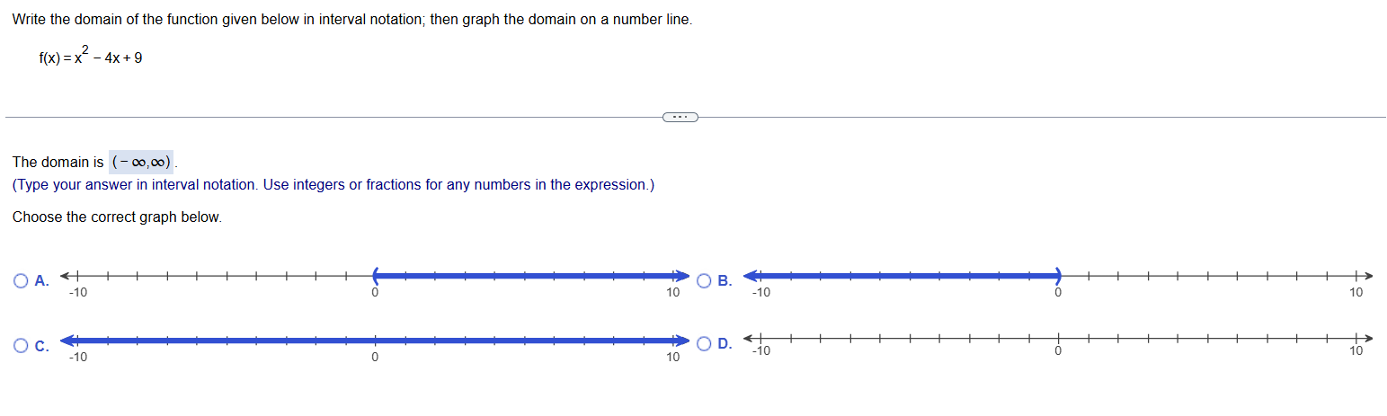 Solved Write the domain of the function given below in | Chegg.com