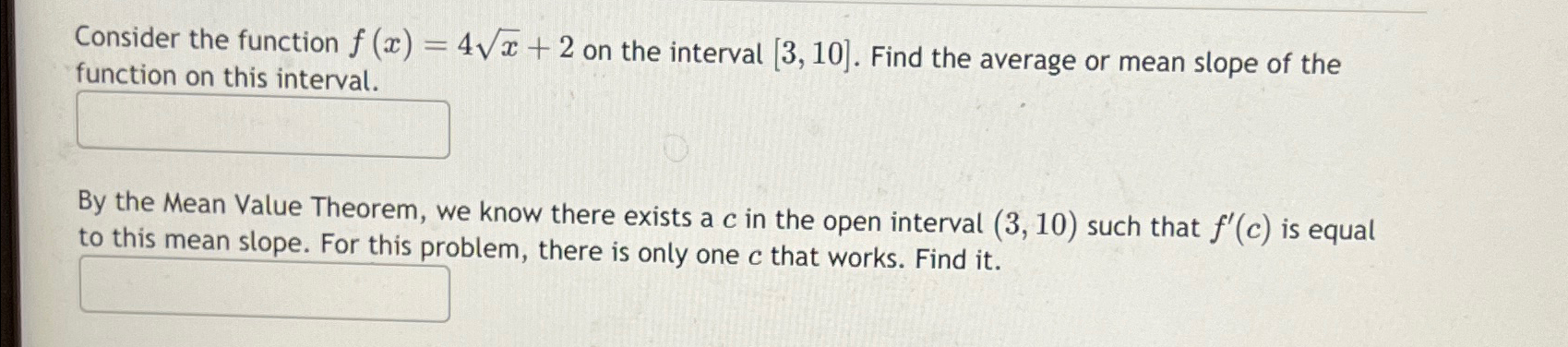 Solved Consider the function f(x)=4x2+2 ﻿on the interval | Chegg.com