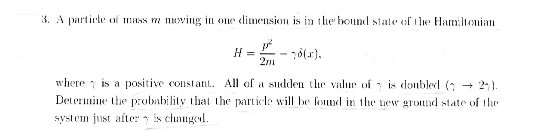 Solved A particle of mass m ﻿moving in one dimension is in | Chegg.com