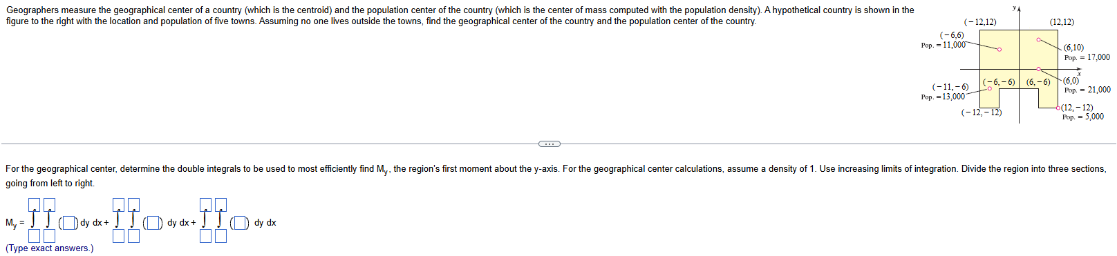 Solved Geographers measure the geographical center of a | Chegg.com
