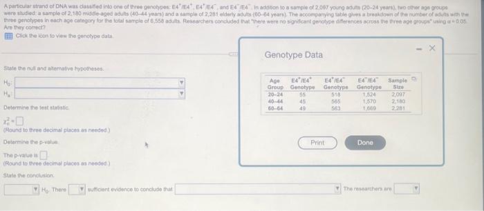 Solved Ant thercontict? Csck the icon to view the genotype | Chegg.com