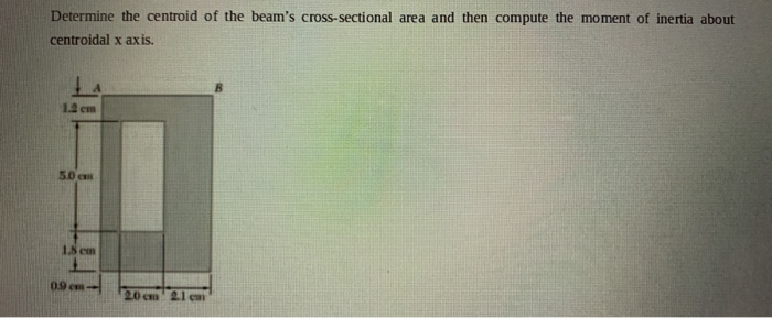 Solved Determine the centroid of the beam's cross-sectional | Chegg.com