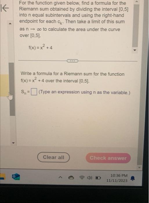 Solved For the function given below, find a formula for the | Chegg.com