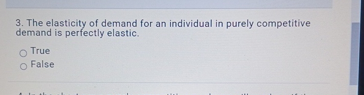 Solved The elasticity of demand for an individual in purely | Chegg.com