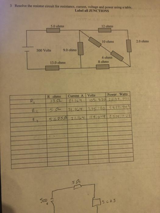 Solved 3 Resolve the resistor circuit for resistance, | Chegg.com