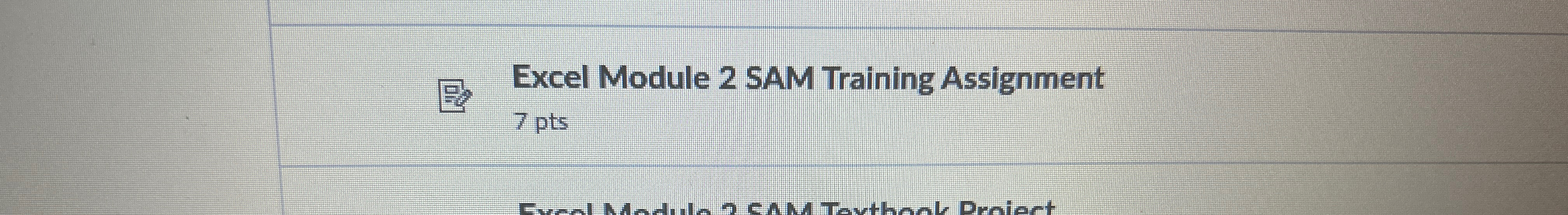 Solved Excel Module 2 ﻿SAM Training Assignment7pts | Chegg.com