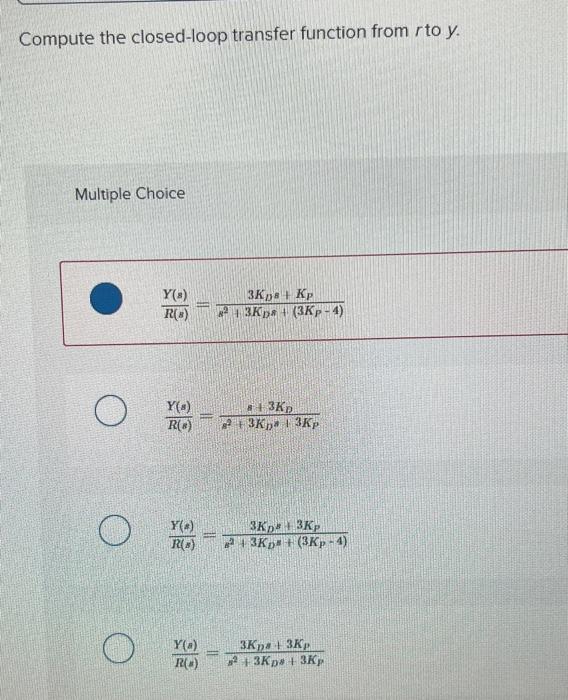 Solved You are to apply a PD controller q(s)=Kp+KDs to the | Chegg.com