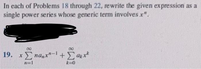 Solved In each of Problems 18 through 22, rewrite the given | Chegg.com