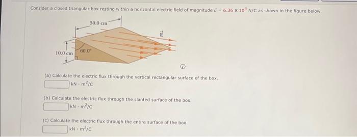 Solved Consider a closed triangular box resting within a | Chegg.com