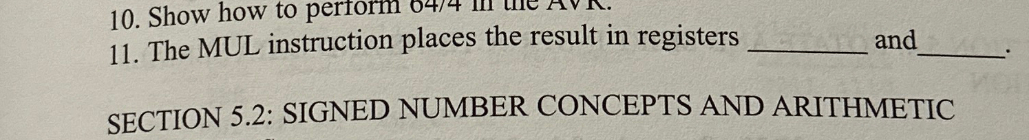 Solved The MUL instruction places the result in registers | Chegg.com