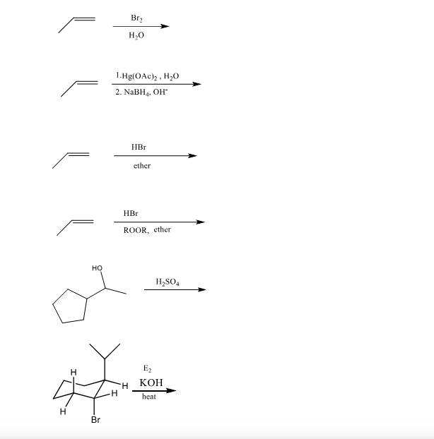 Solved longrightarrow→?2.NaBH4,OH-1.Hg(OAc),H2OProvide the | Chegg.com