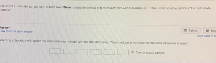 Solved Construct a unimodal sample with at least two | Chegg.com
