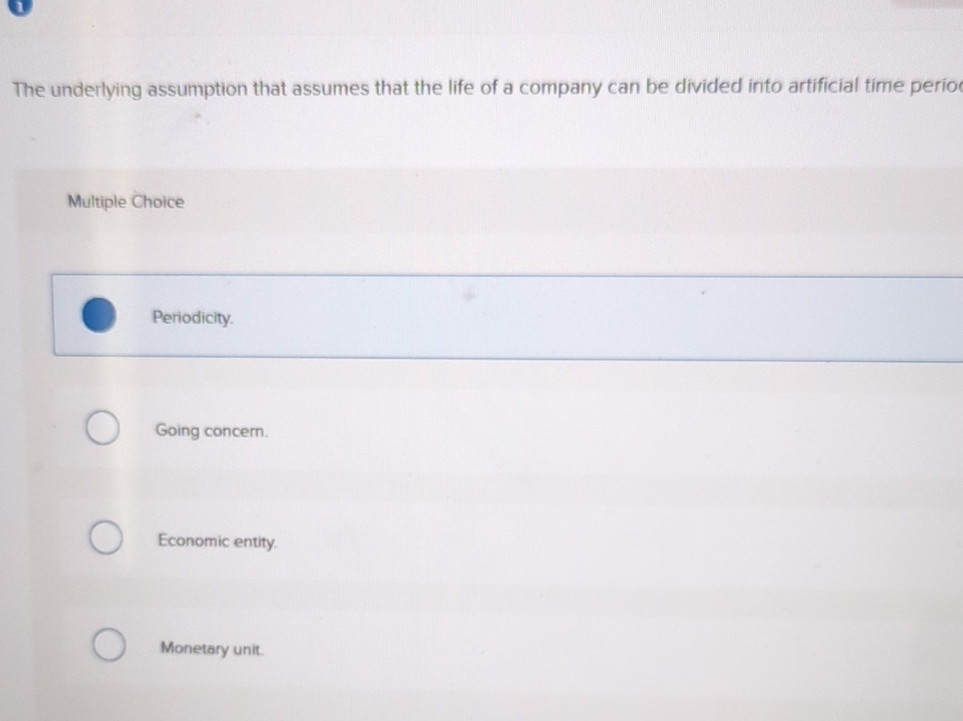 Solved 1The underlying assumption that assumes that the life | Chegg.com