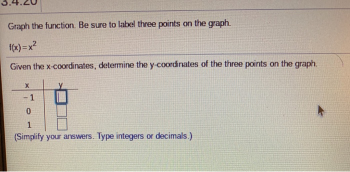Solved Graph The Function Be Sure To Label Three Points On 9758