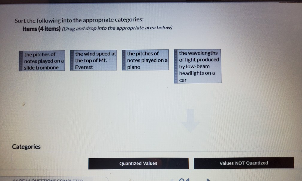 Solved Sort the following into the appropriate categories: | Chegg.com