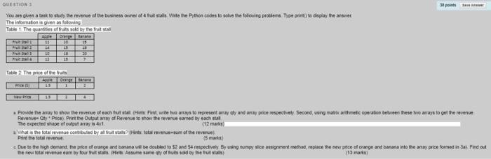Solved hi could you use numpy spyder programming for this | Chegg.com