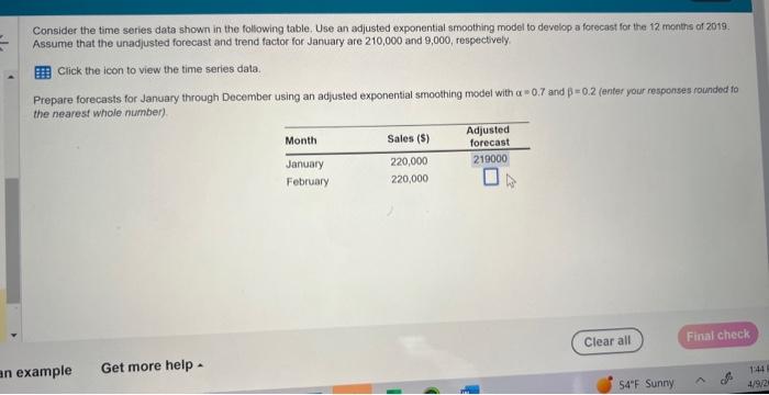 Consider the time series data shown in the following | Chegg.com