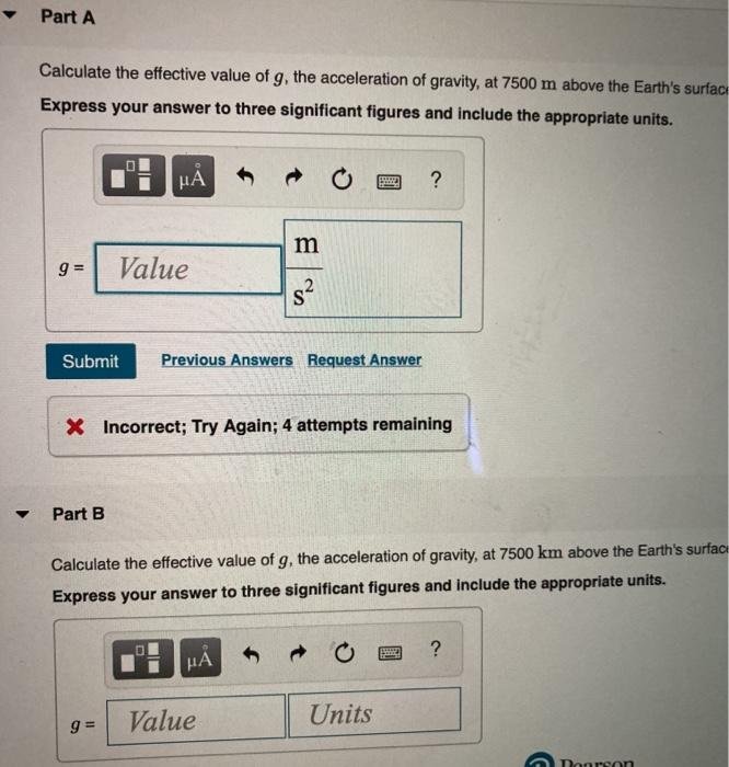 Solved Part A Calculate the effective value of g, the | Chegg.com