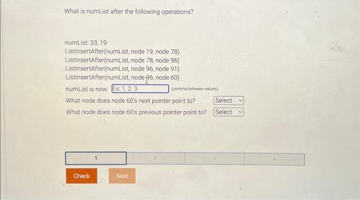 Solved What is numList after the following operations? | Chegg.com