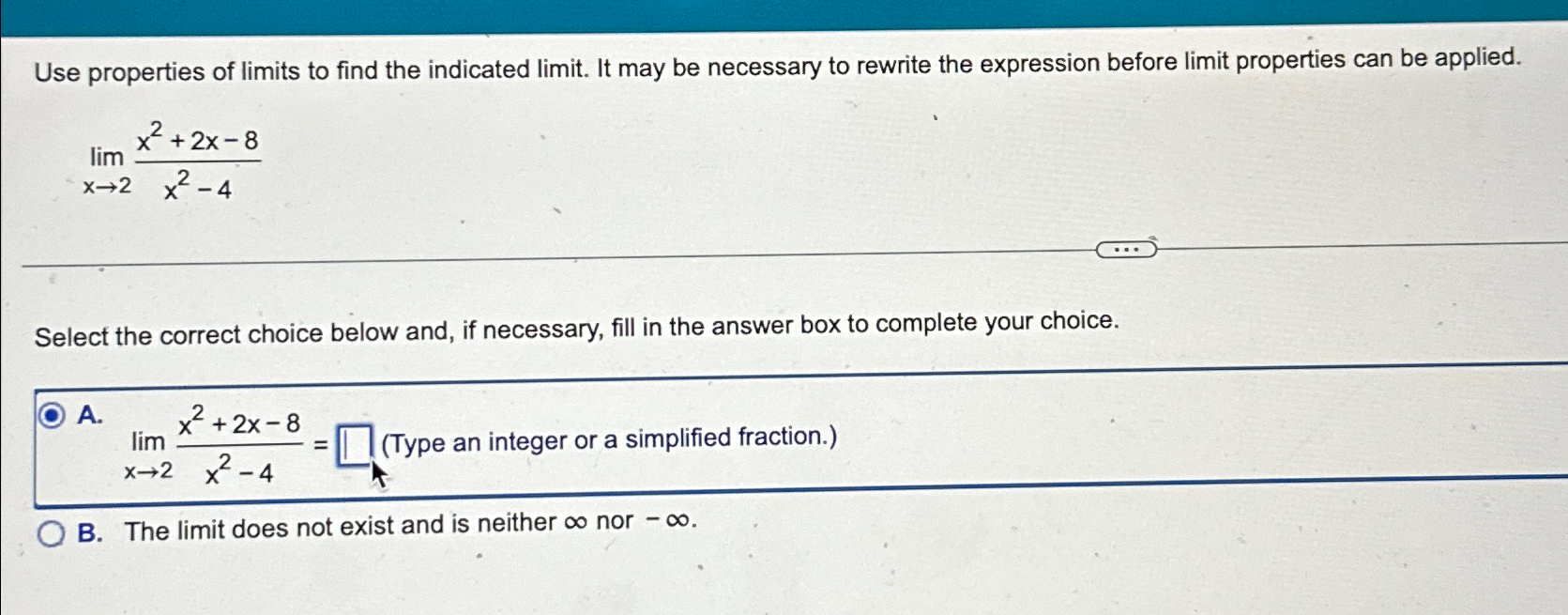 Solved Use properties of limits to find the indicated limit. | Chegg.com