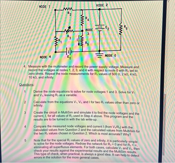 Solved 4. Measure with the multimeter and record the power | Chegg.com