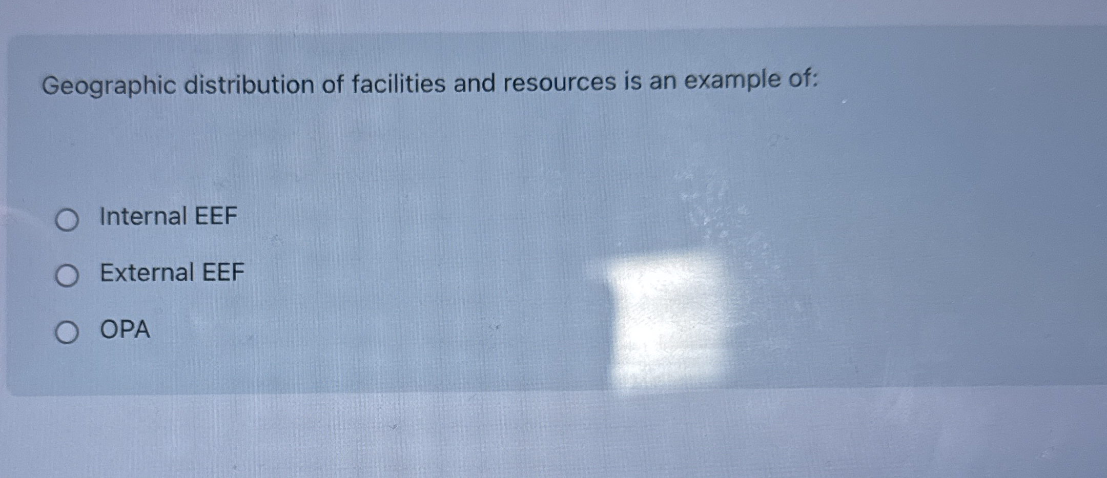 Solved Geographic distribution of facilities and resources | Chegg.com