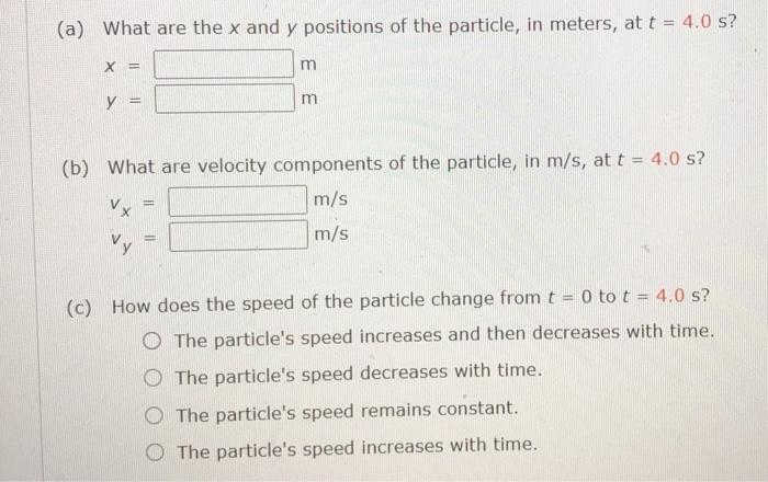 Solved A computer model displays the motion of a particle on | Chegg.com
