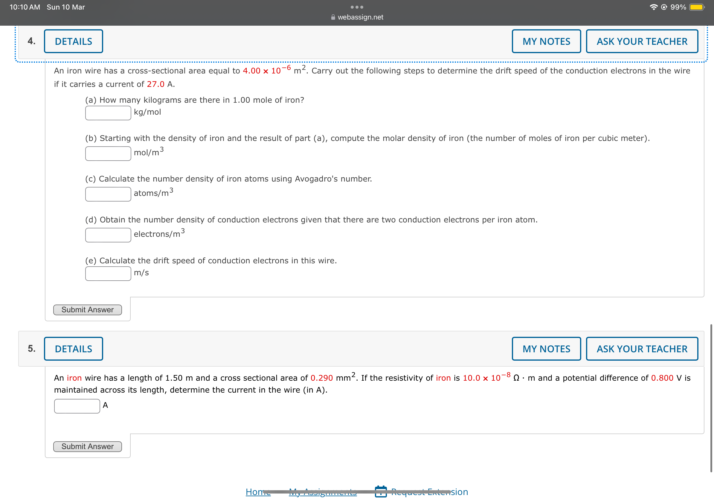 Solved if it carries a current of 27.0A.(a) ﻿How many | Chegg.com