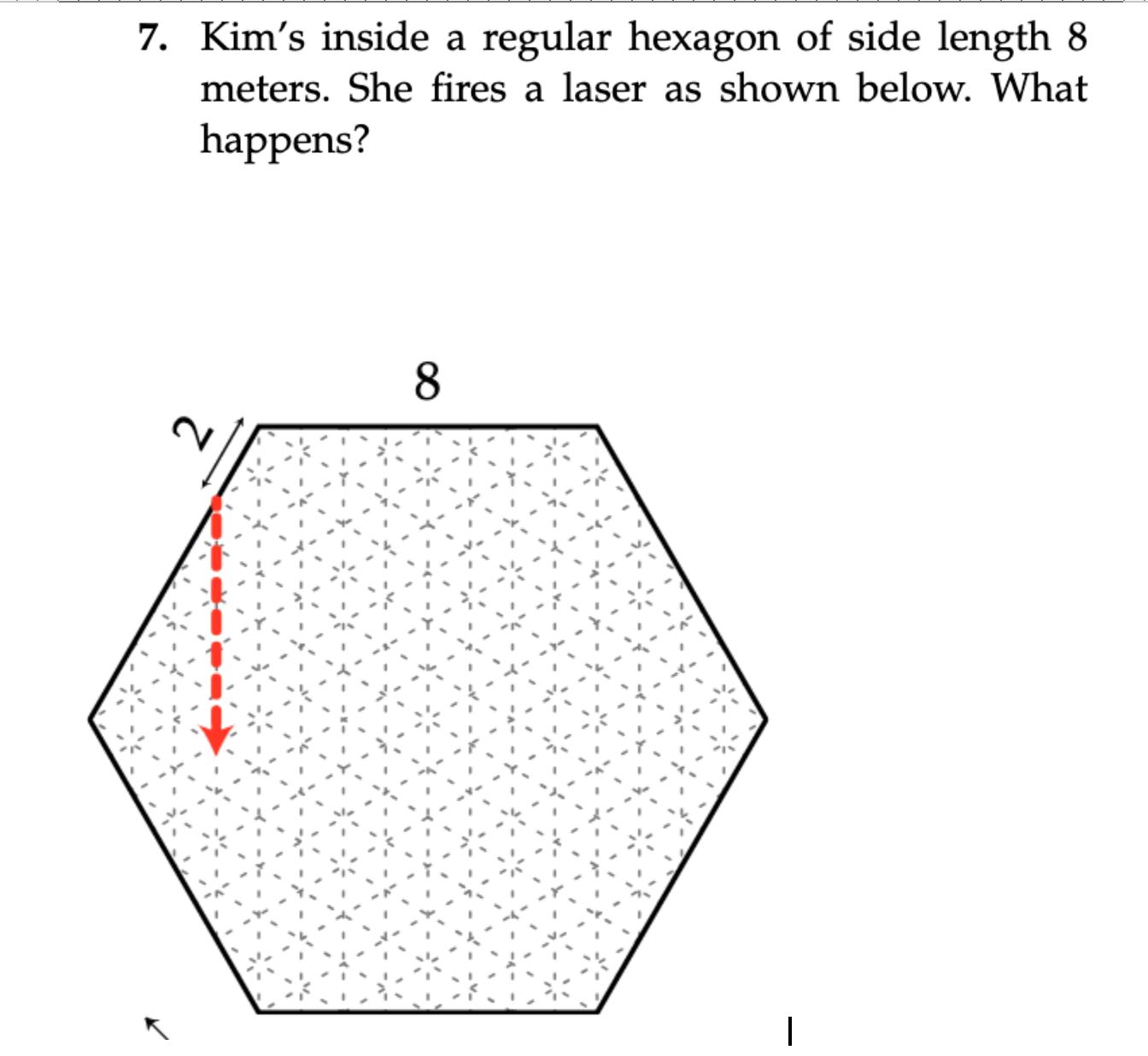 Solved Kim's inside a regular hexagon of side length | Chegg.com