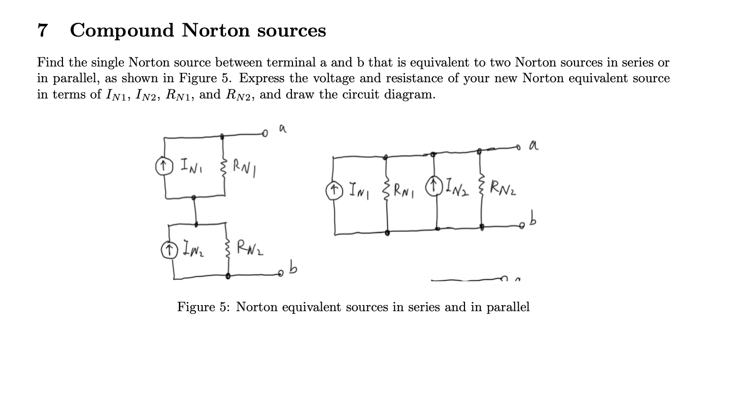 Solved 7 ﻿Compound Norton sourcesFind the single Norton | Chegg.com