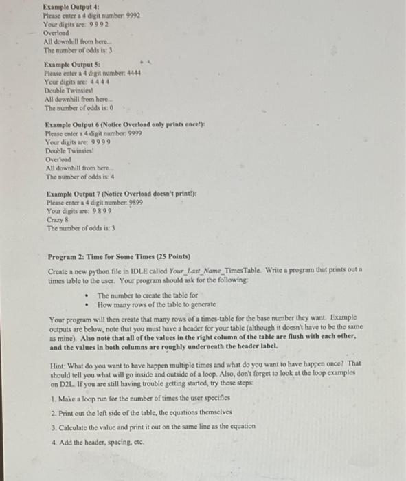 Solved Program 1 Piece 2: Analyzing Your Digits (still not a | Chegg.com