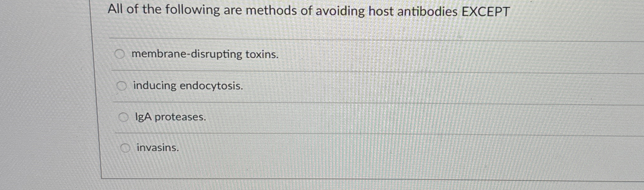 Solved All of the following are methods of avoiding host | Chegg.com