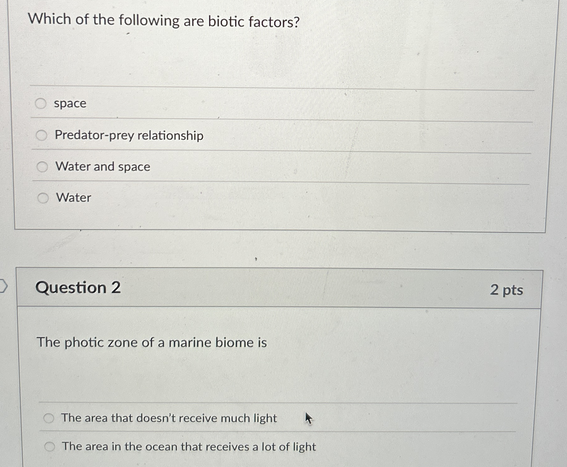 Solved Which of the following are biotic | Chegg.com