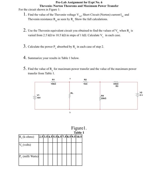 Solved For the circuit shown in Figure 1: 1. Find the value | Chegg.com