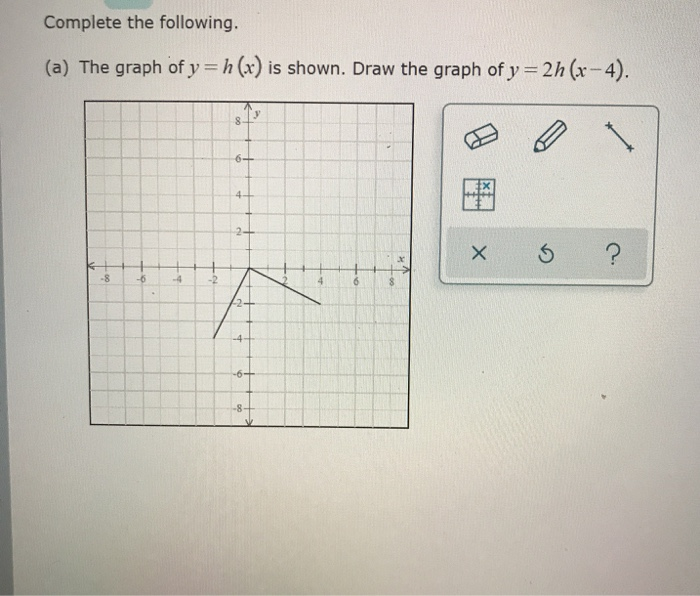 Solved Complete the following. (a) The graph of y=h(x) is | Chegg.com