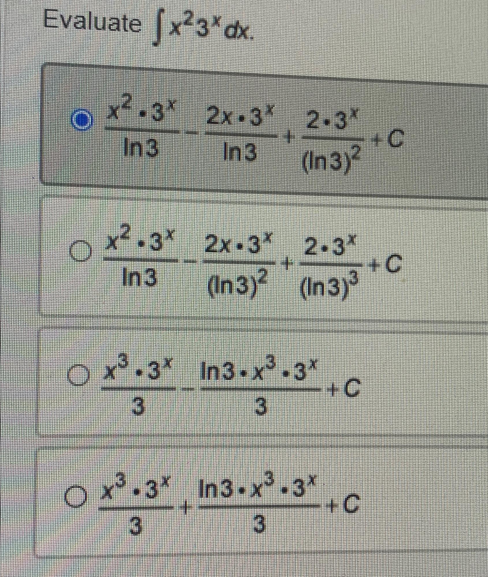 Solved Evaluate | Chegg.com