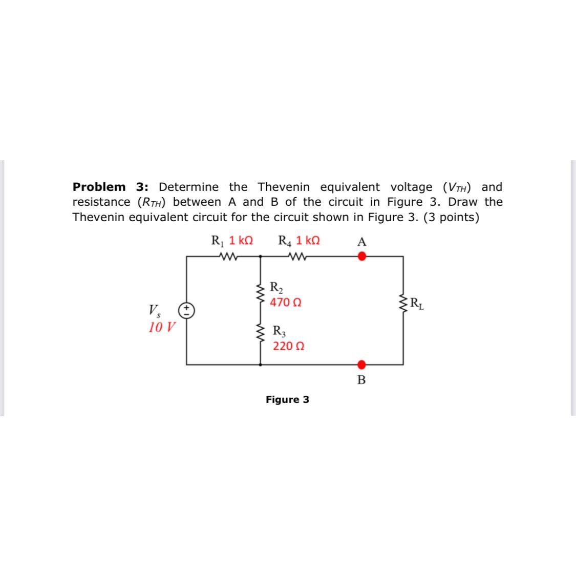 Solved Problem 3: Determine the Thevenin equivalent voltage | Chegg.com