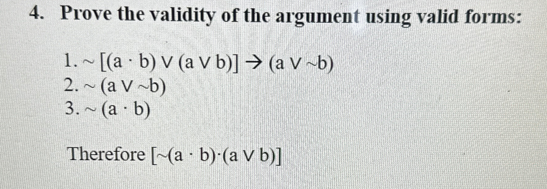 Prove the validity of the argument using valid | Chegg.com