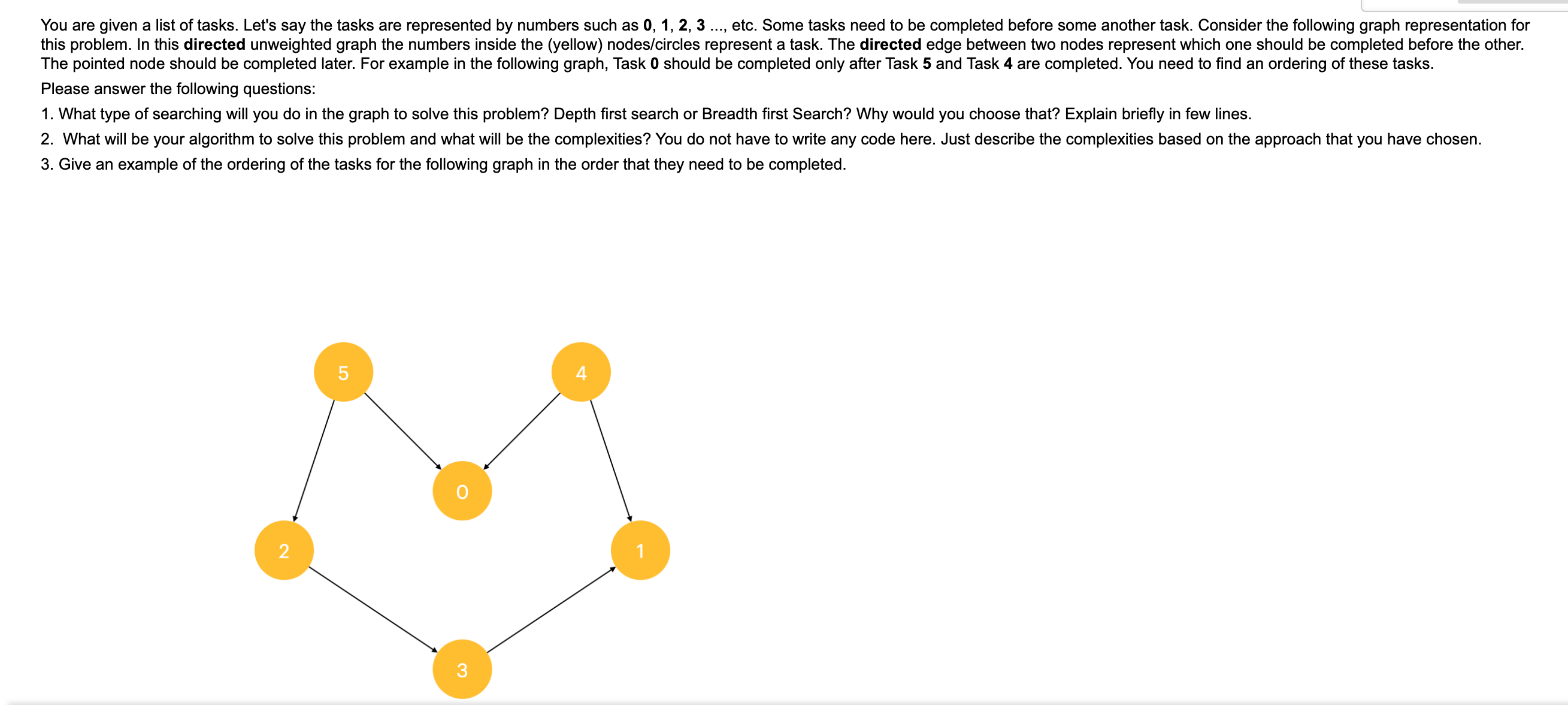 Solved You are given a list of tasks. Let's say the tasks | Chegg.com